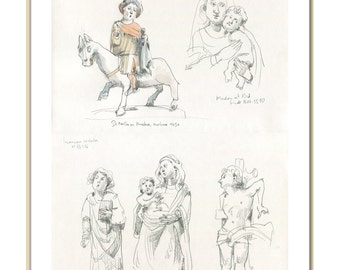 Antique drawing | Etsy