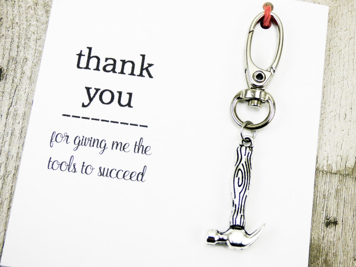 Hammer Bag Charm, Tool Key Chain, Mentor Gifts, Thank You Teacher Gift ...