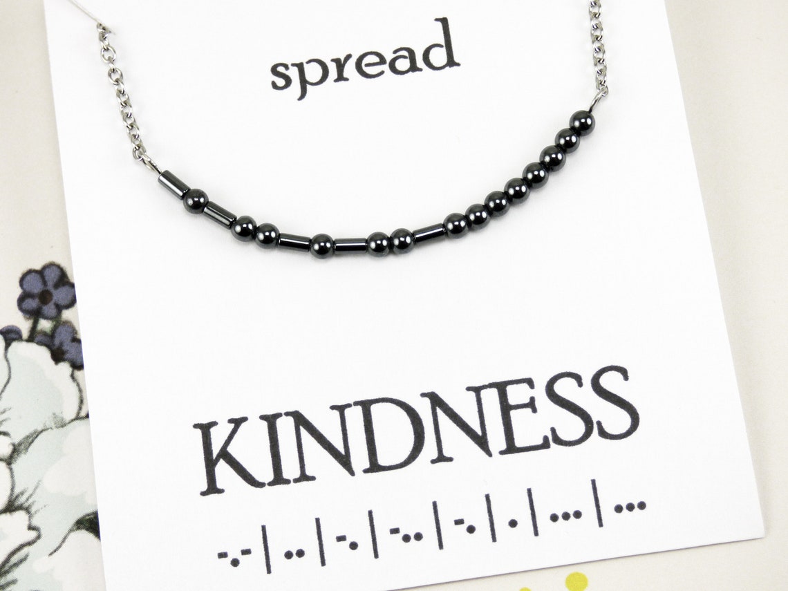 Spread Kindness Morse Code Necklace be kind necklace | Etsy