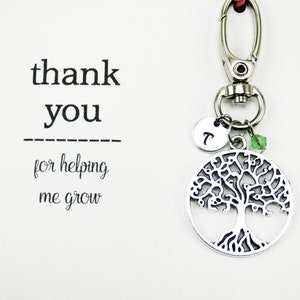 Tree of Life Keychain Mentor Gifts Thank You Teacher Gift | Etsy