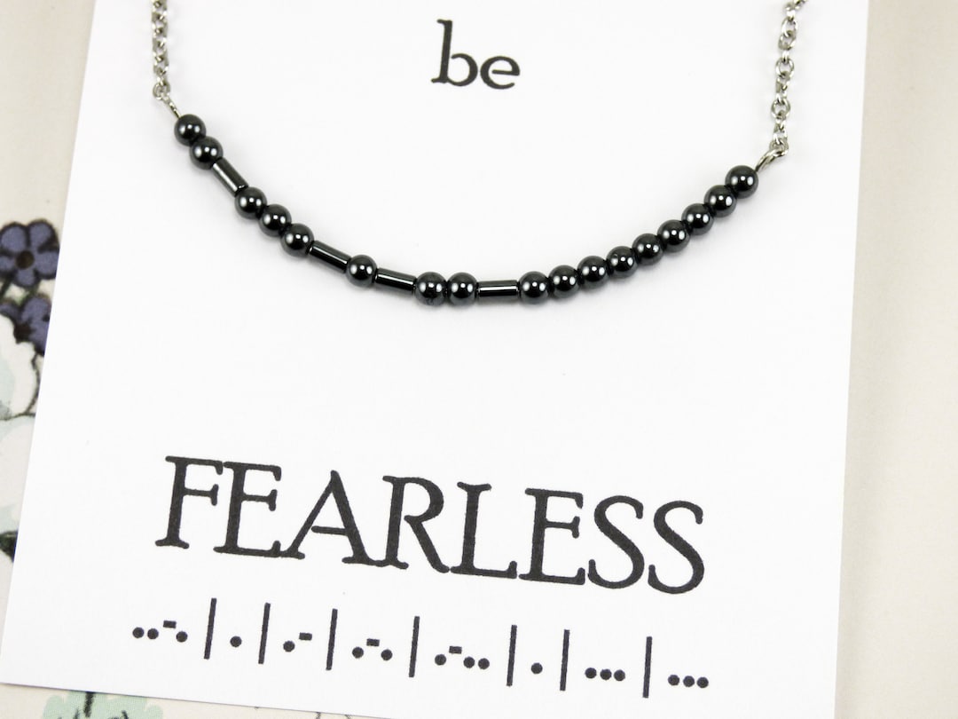 Be Fearless Necklace, fearless jewelry palabras inspiradoras, código ...