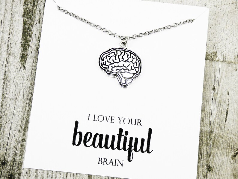 Brain Necklace Neuroscience Gift Nerdy Brain Gifts Cool - Etsy