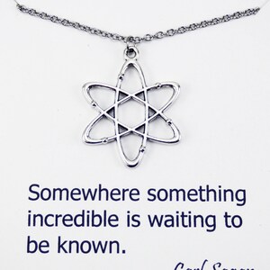 Atom Necklace, Science Necklace, Atomic Jewelry, Nerd Necklace ...
