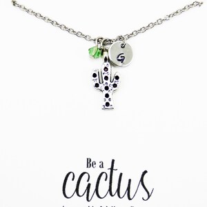 Cactus Necklace Charm, Cactus Themed Gifts, Personalized Gift, Friend ...