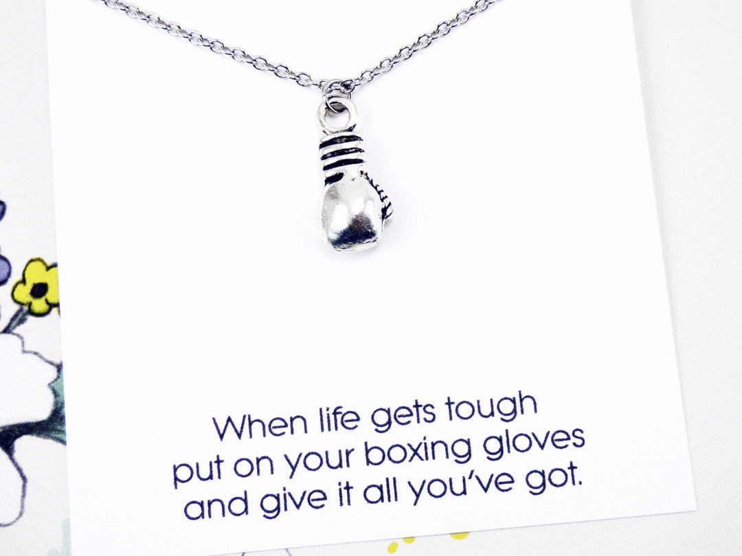 Boxing Glove Necklace Silver, Boxing Gifts for Her, Gifts for Boxing ...