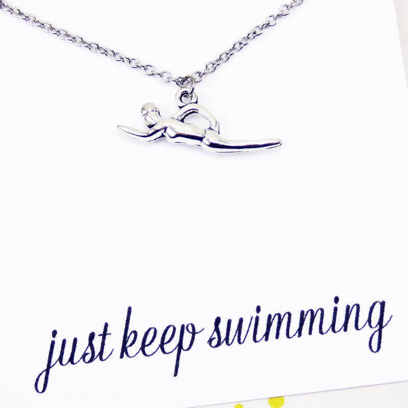 Swimmer Necklace - Etsy