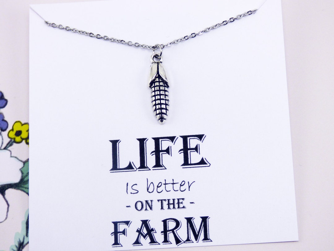 Farm Jewelry, Corn Cob Necklace, Farm Girl Jewelry With a Message ...