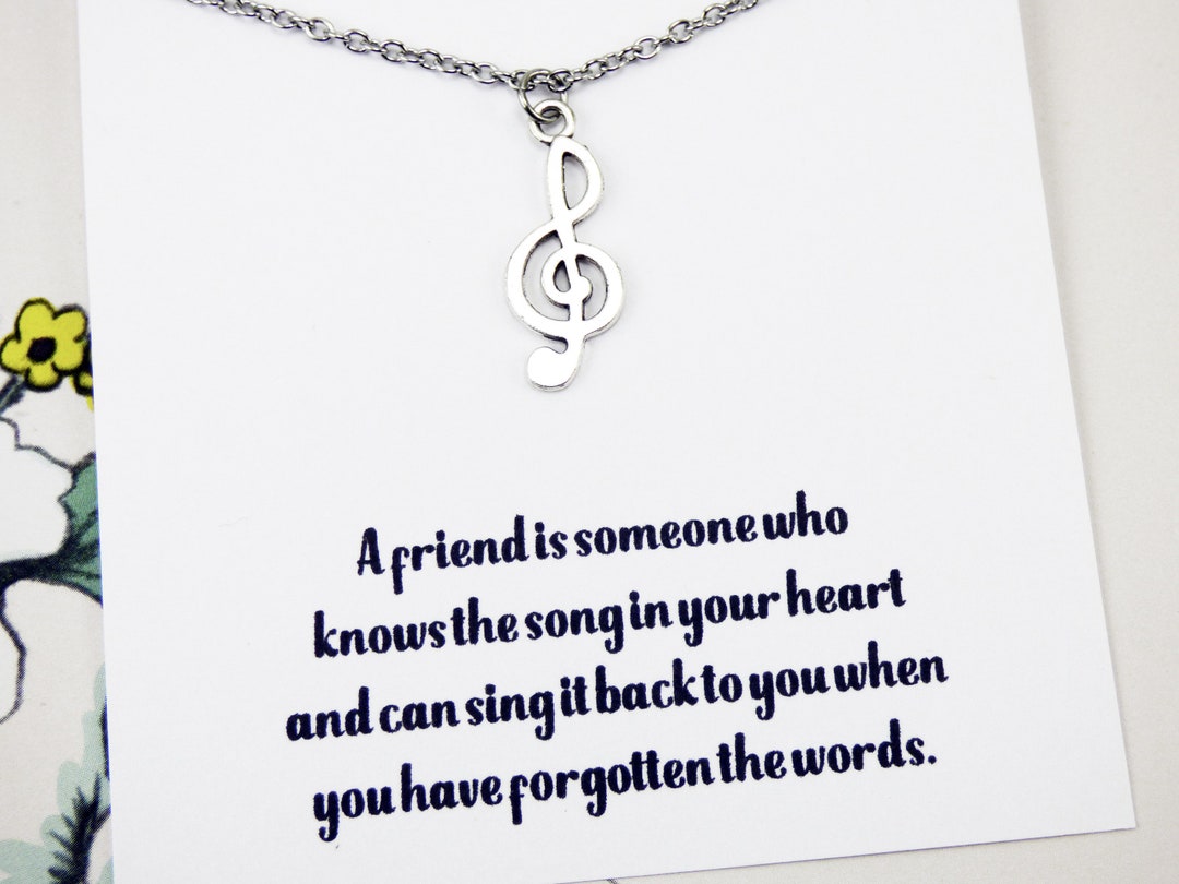 Treble Clef Necklace, Friendship Jewellery Gifts for Musicians ...