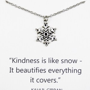 Silver Snowflake Necklace, Personalized Snowflake Jewelry, Winter ...