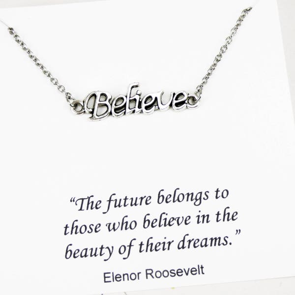 Believe Necklace - Etsy