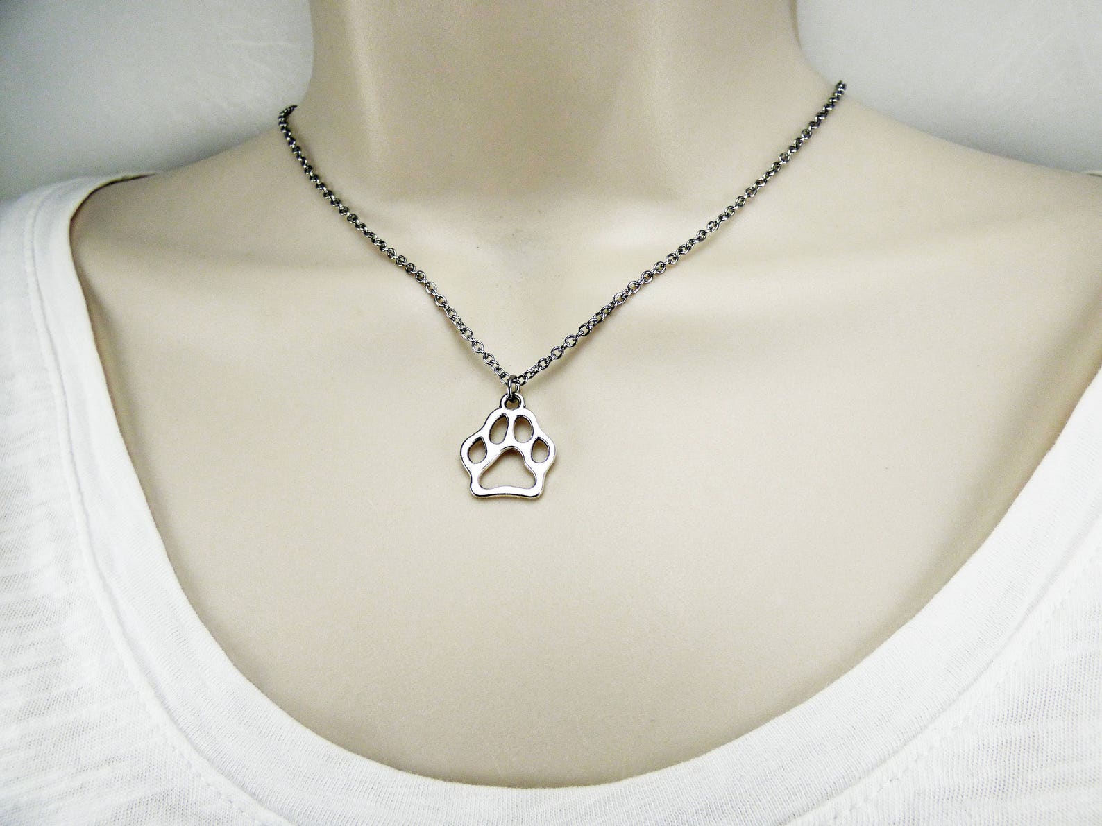 Paw Print Necklace, Dog Lover Necklace, Dog Jewelry, Meaningful ...
