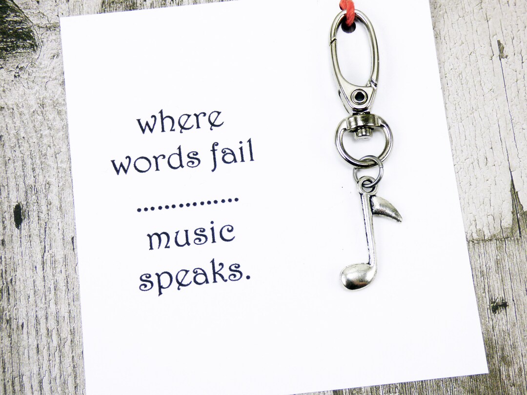 Music Note Keychain, Music Teacher Gifts for Musicians, Music Related ...