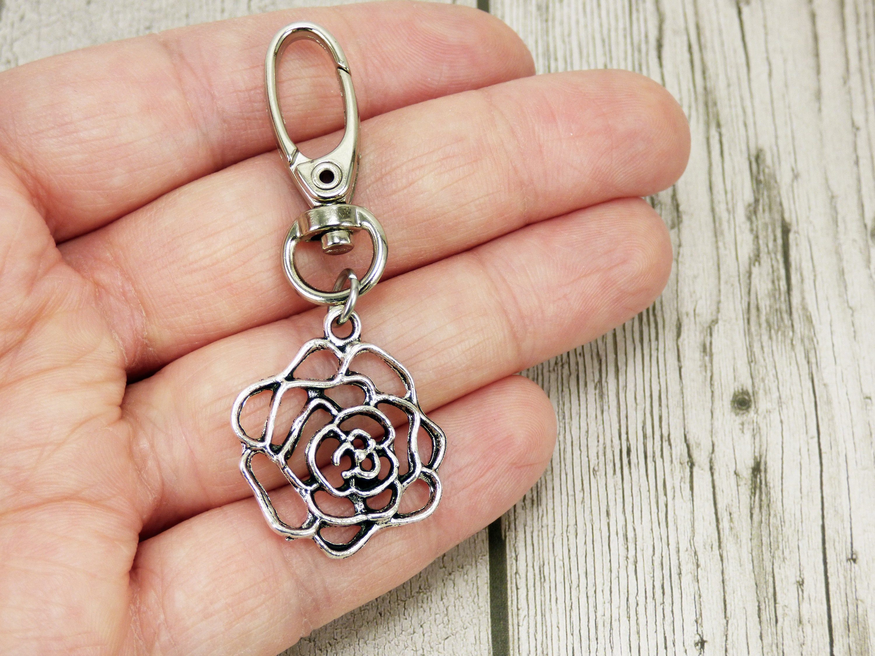 Rose Keychain Charm Friendship Presents Bff Gifts Cute Bag | Etsy