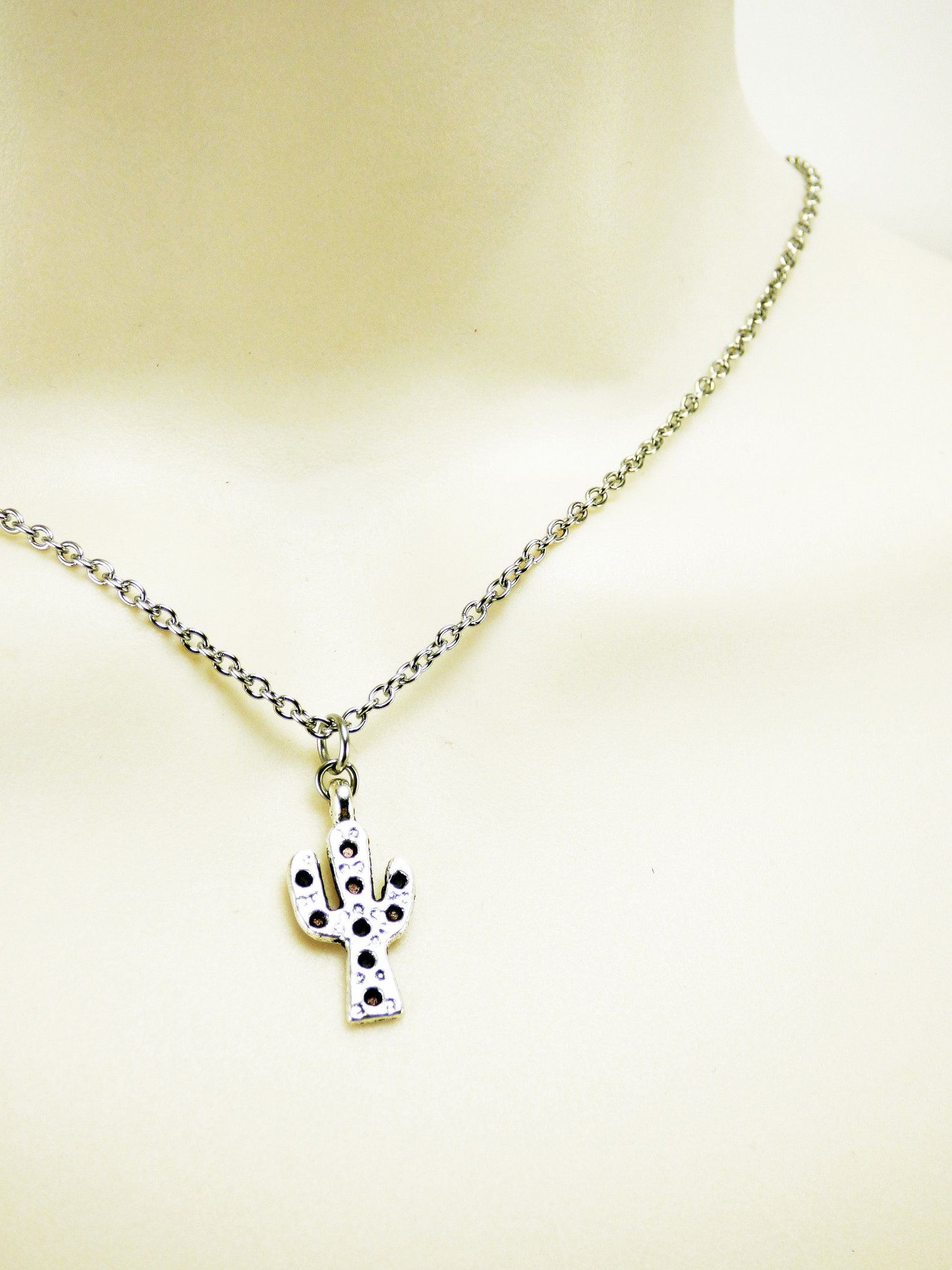 Cactus Necklace Charm Cactus Themed Gifts Personalized Gift - Etsy