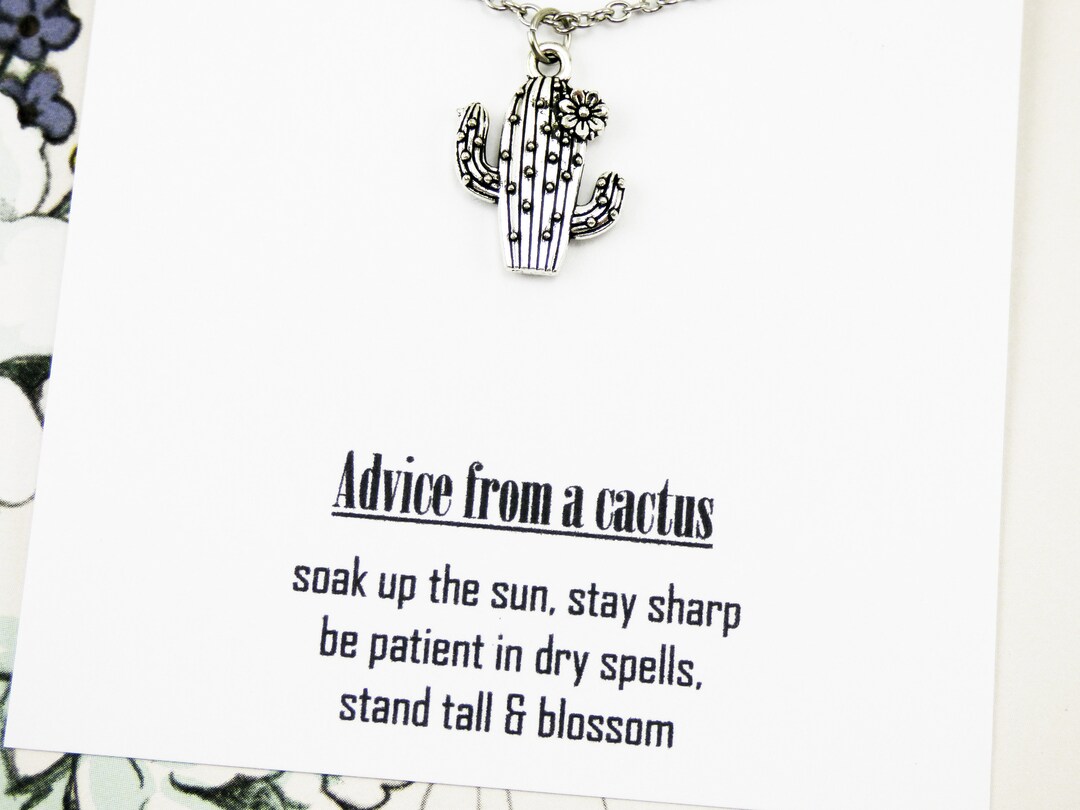 Cactus Necklace Cactus Themed Gifts for Cactus Lovers Cute - Etsy