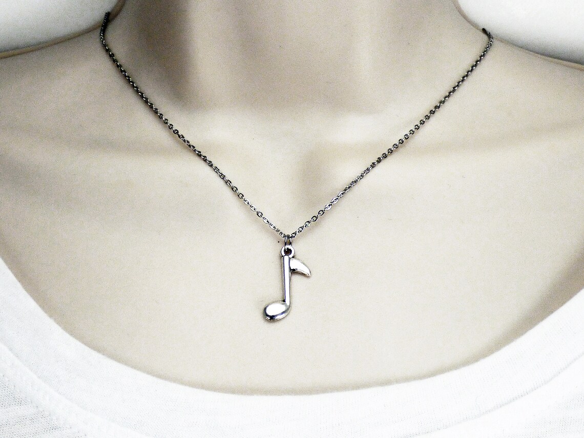 Music Note Necklace music jewelry musician choir | Etsy