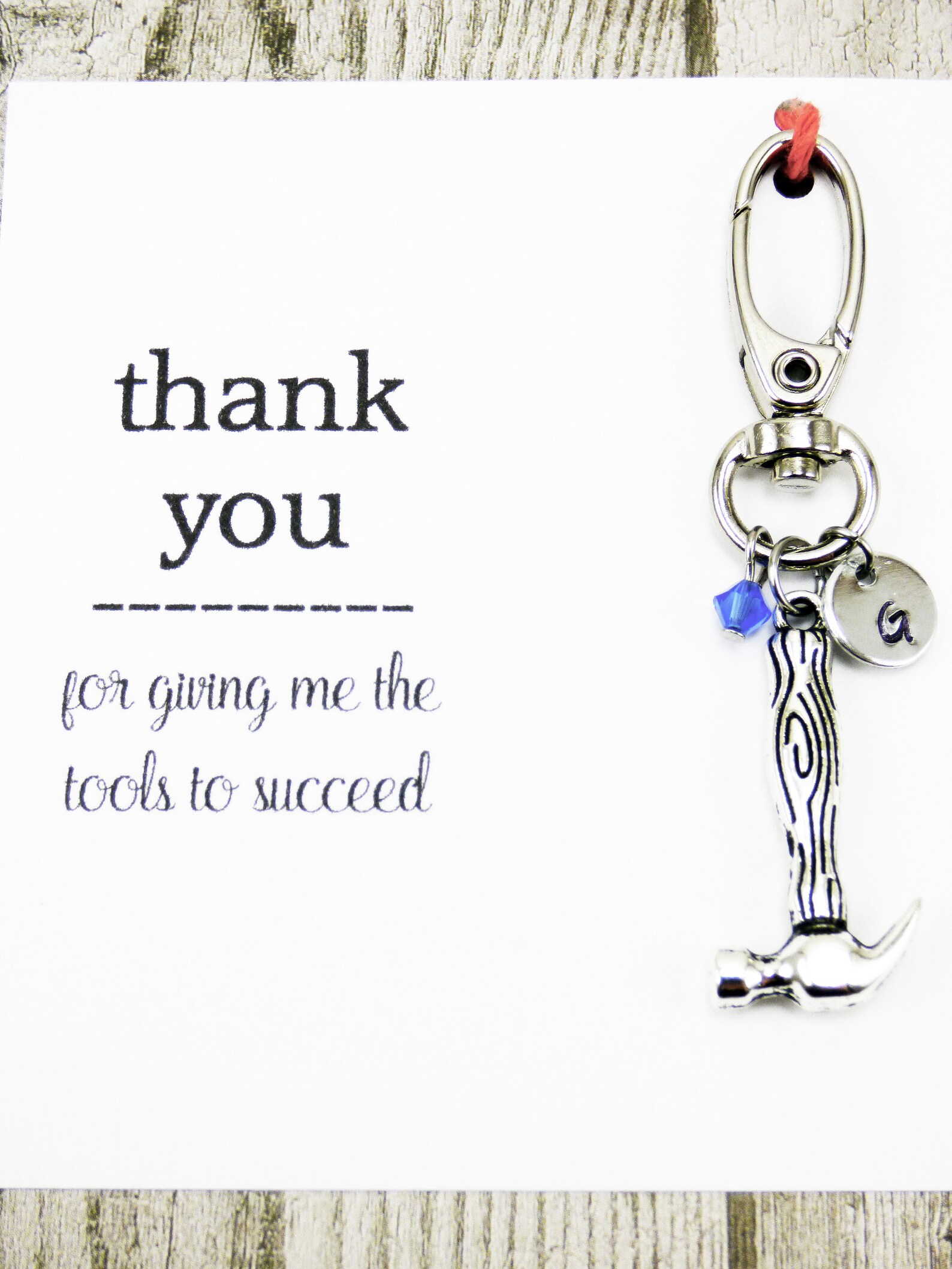 Hammer Bag Charm, Tool Key Chain, Mentor Gifts, Thank You Teacher Gift ...
