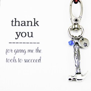 Hammer Bag Charm, Tool Key Chain, Mentor Gifts, Thank You Teacher Gift ...