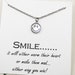 Smiley Face Necklace Silver Smile Necklace Emoji Jewelry - Etsy