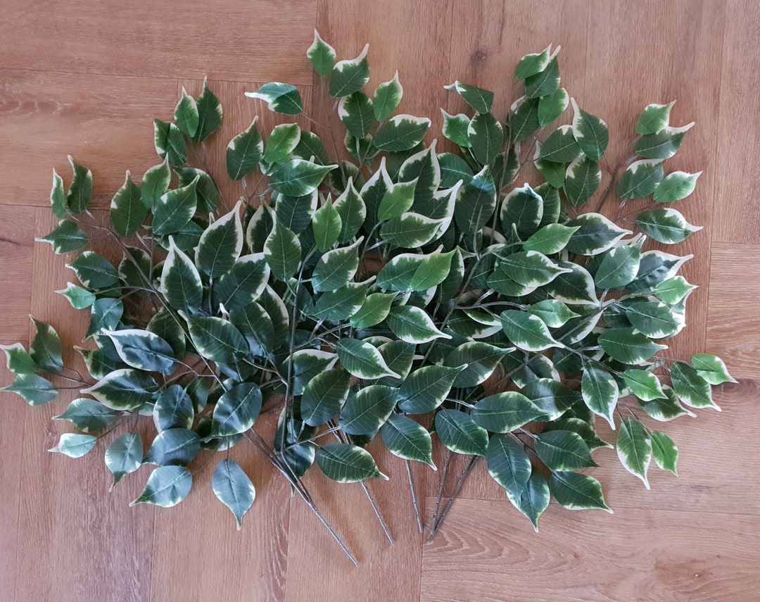 Artifical Leaves Fake Green Branches Faux Decorative Foliage Home Decor ...