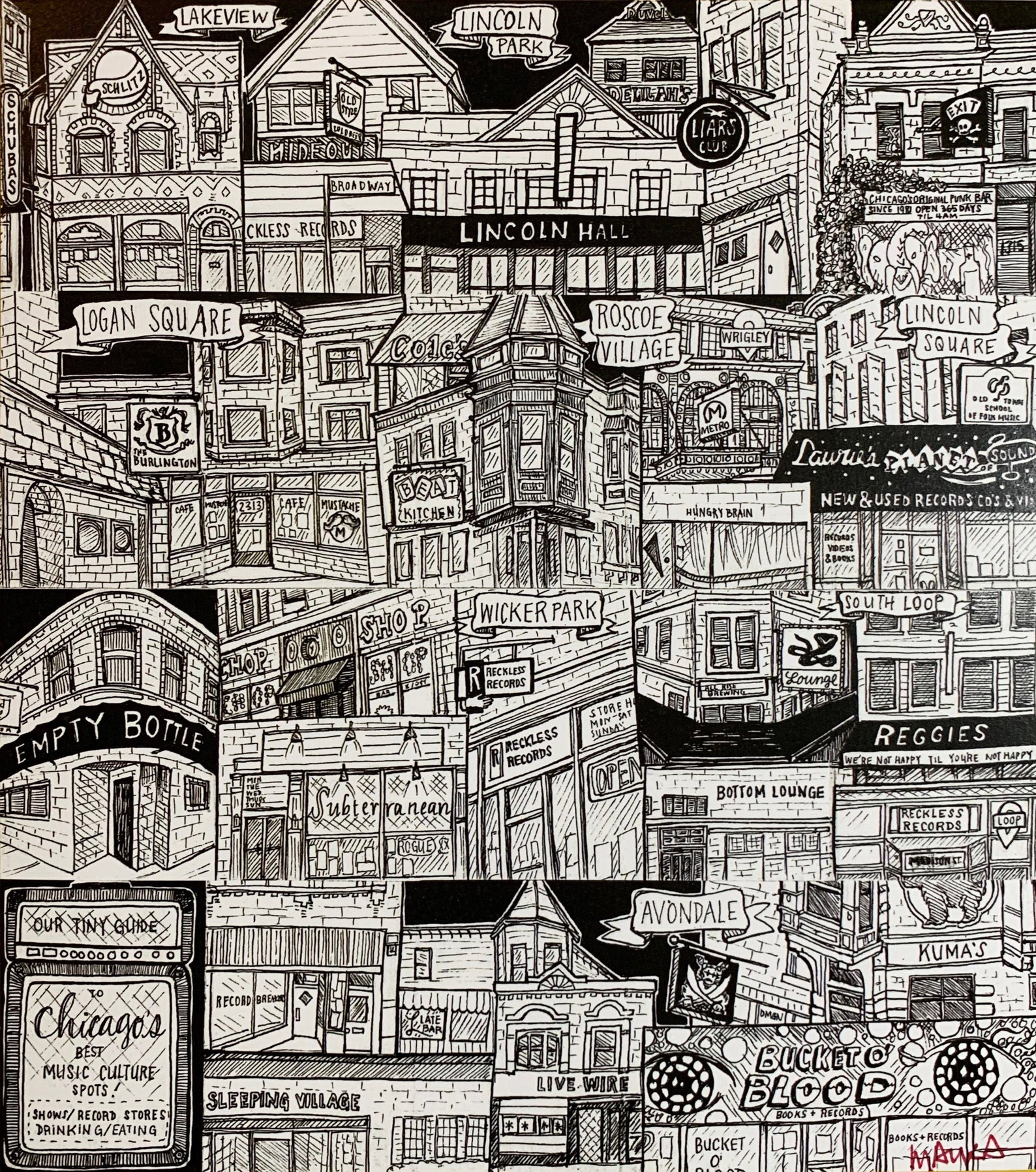 Tiny Music Guide to Chicago Art Print - Etsy