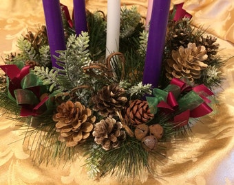 Rustic advent wreath | Etsy