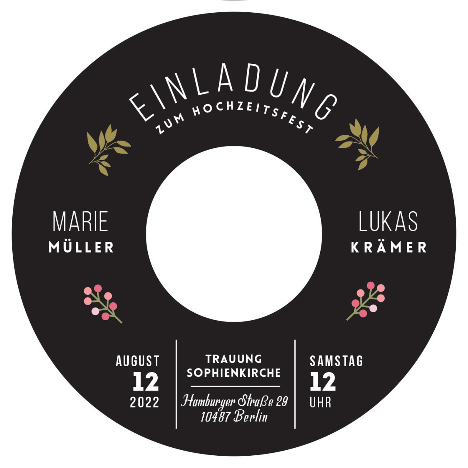 Music Wedding Invitations Made From Real Vinyl | Custom Record ...