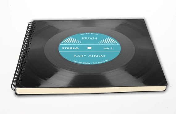 Baby Shower Gift Personalized Baby Album Vinyl Baby Guest | Etsy