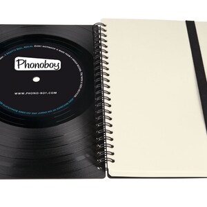 Gift for Music Fan Blank Journal Vinyl Personalized Journal Blank ...
