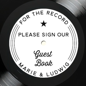 Personalized Record | Wedding Sign | Wall Guest Book With Frame | for ...