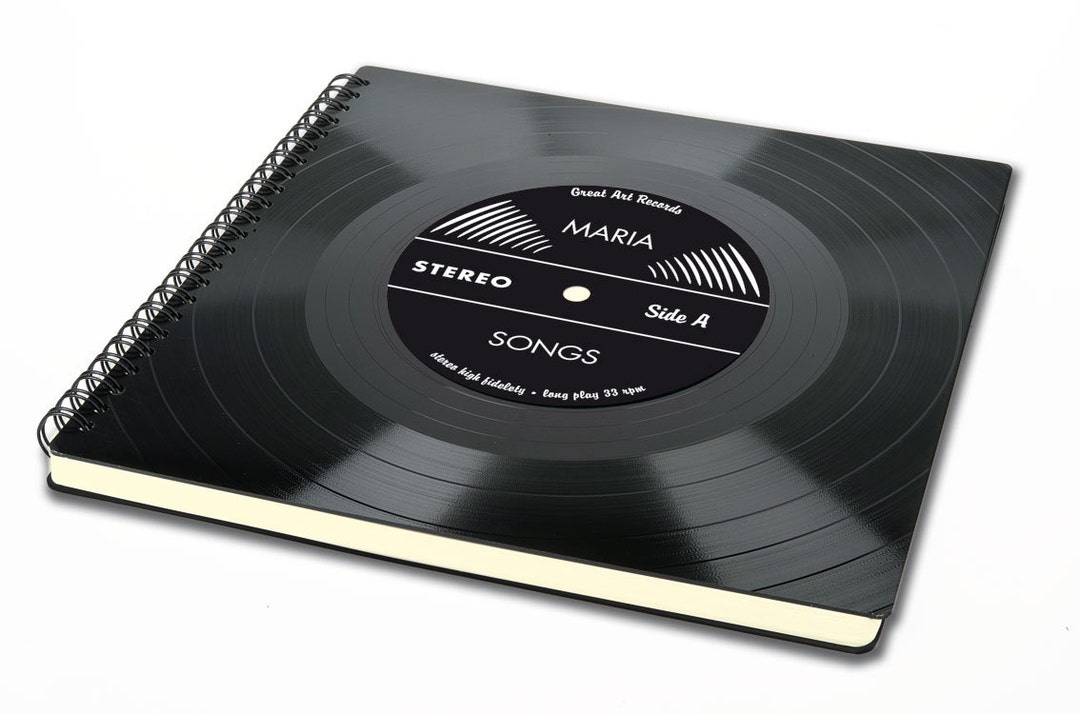 Customized Music Journal From Record | Art Sketchbook | Notebook ...