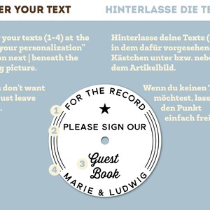 Personalized Record | Wedding Sign | Wall Guest Book With Frame | for ...