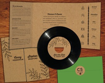 Record Invitation | Etsy