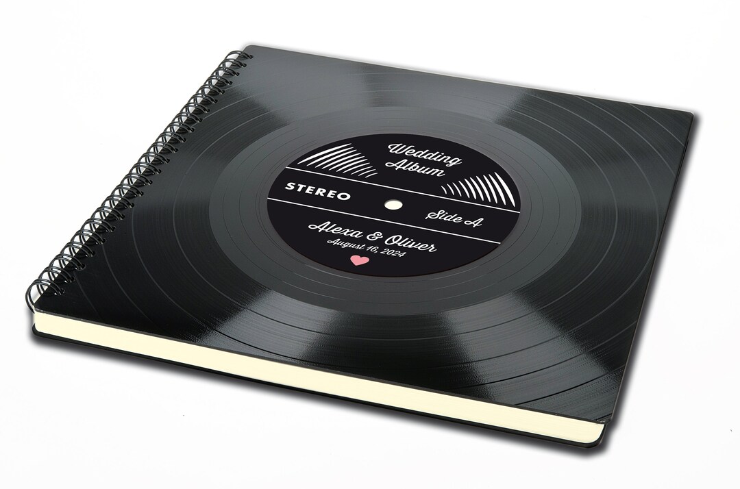 Retro Guest Book Made of Vinyl | Alternative Wedding Gift ...