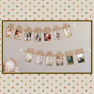 First Birthday Party Photo Banner, Bunting for 1st Birthday Party ...