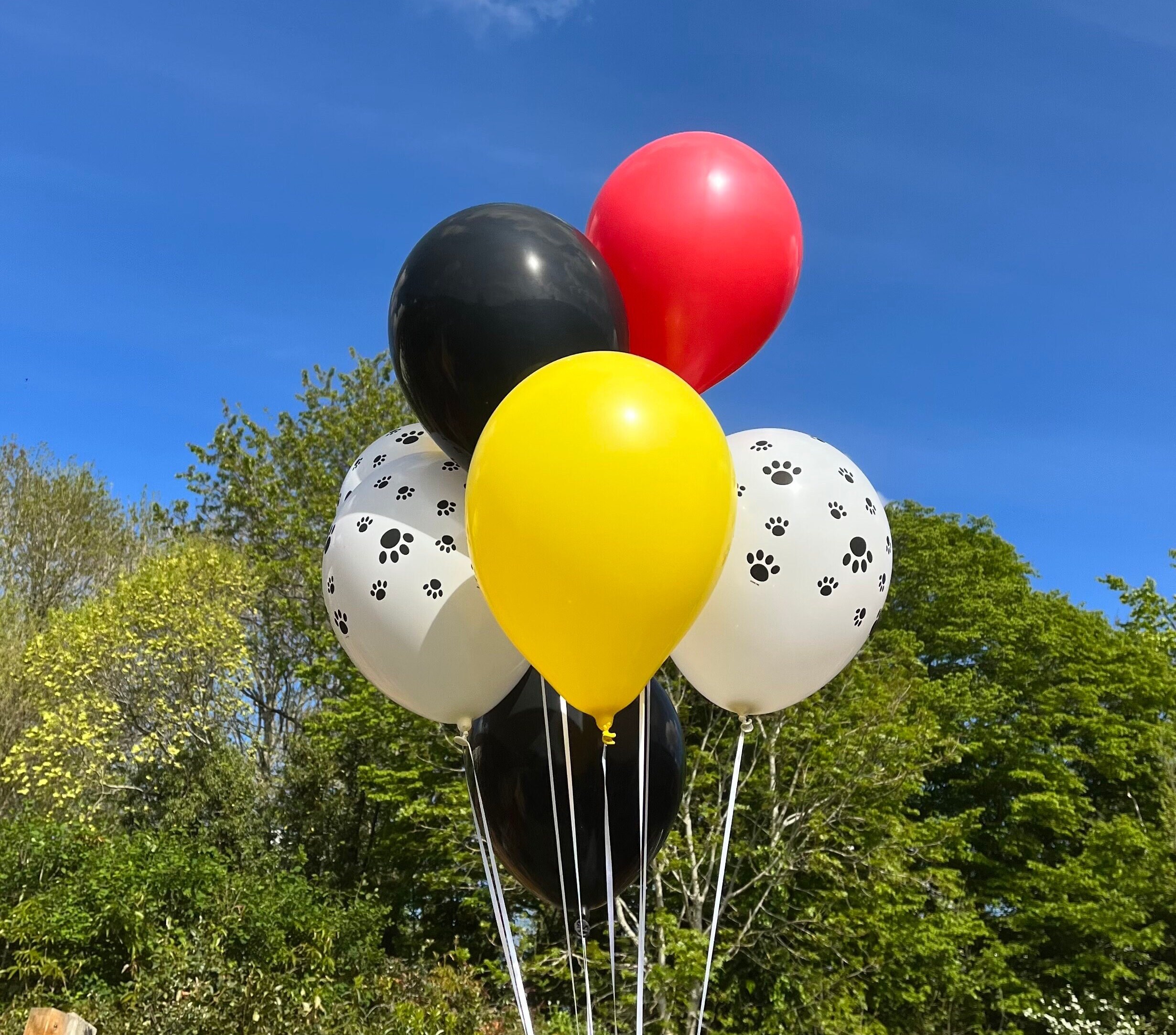 11" Paw Print Balloons Birthday Party Decorations, Dog Cat Pet Animal ...