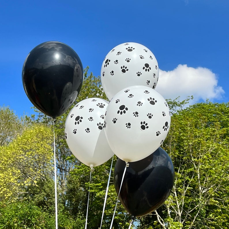 11" Paw Print Balloons Birthday Party Decorations, Dog Cat Pet Animal ...
