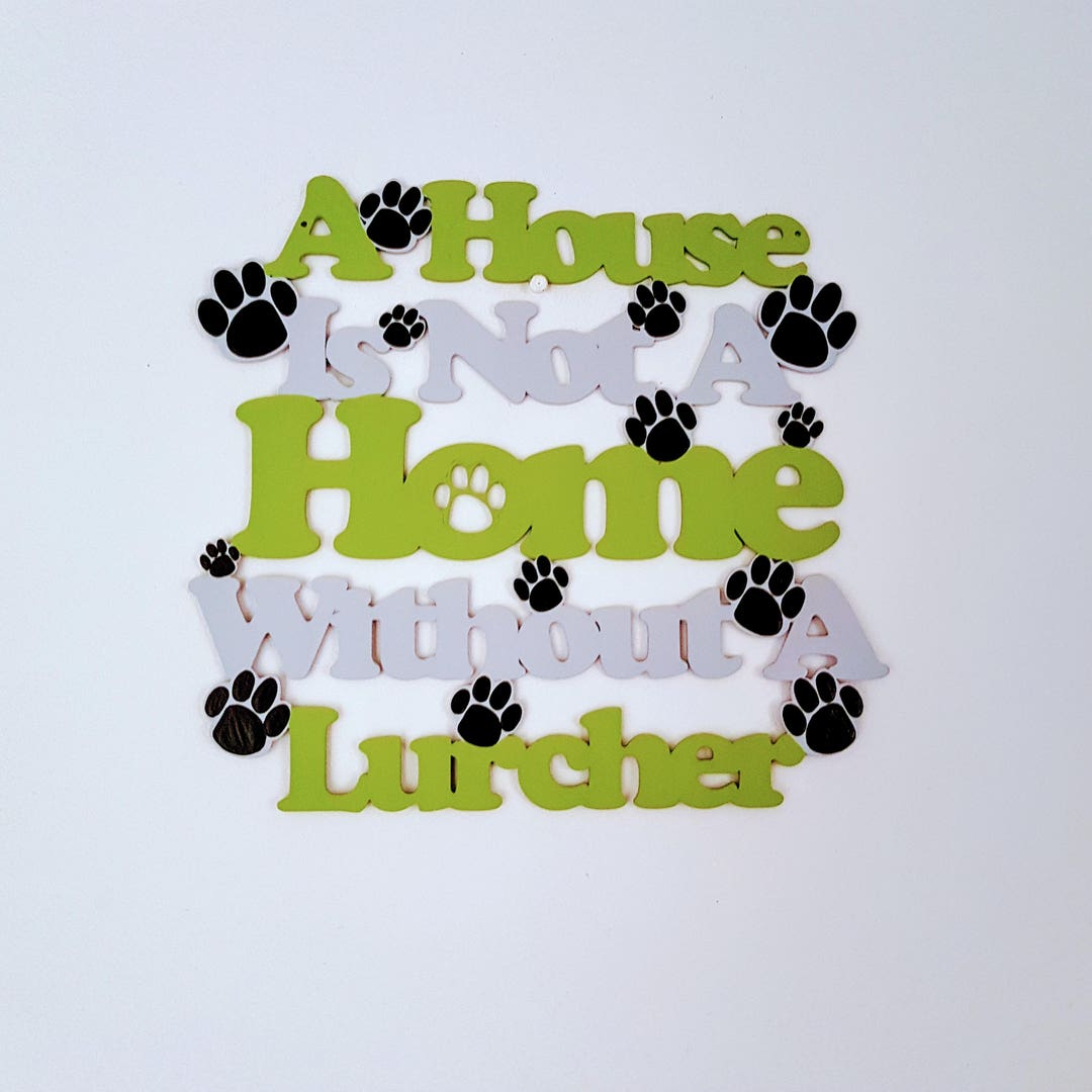 Lurcher Wall Hanging Sign, Lurcher Gifts, Christmas Gift for Dog Lover ...