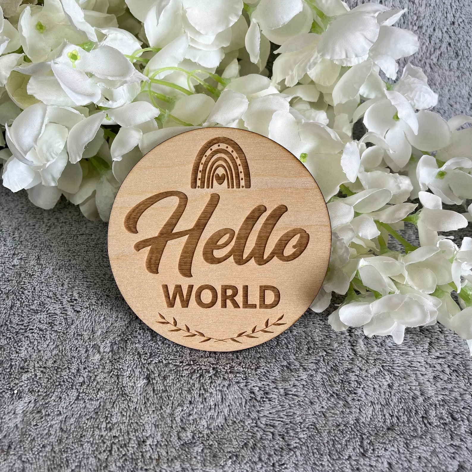 Hello World Birth Announcement Sign Baby Arrival Sign Hello - Etsy UK