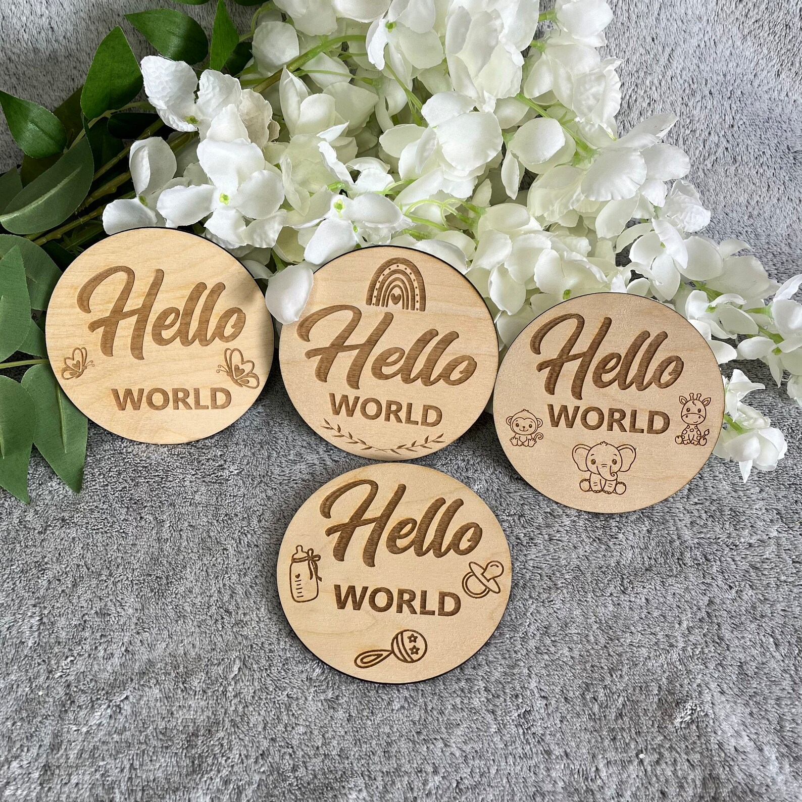 Hello World Birth Announcement Sign Baby Arrival Sign Hello - Etsy UK
