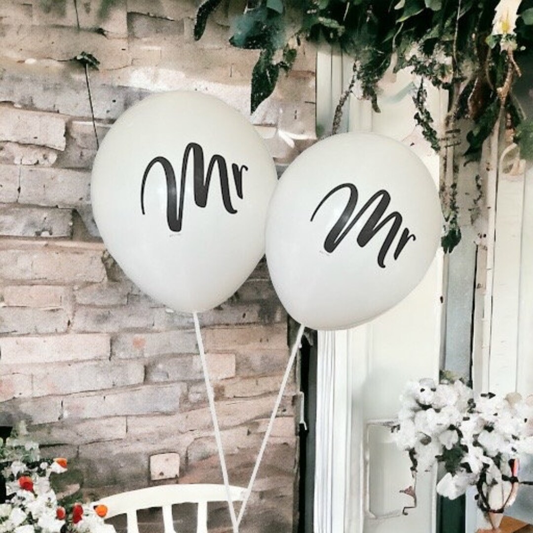 6 Wedding Balloons, Mr and Mr, Mrs and Mrs, Mr and Mrs Balloon Bundle ...