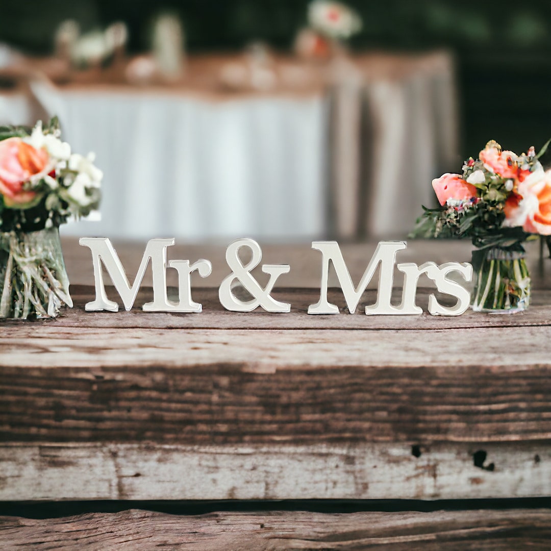 Mr and Mrs Top Table Wedding Sign, Mr and Mr, Mrs and Mrs, Sweetheart ...