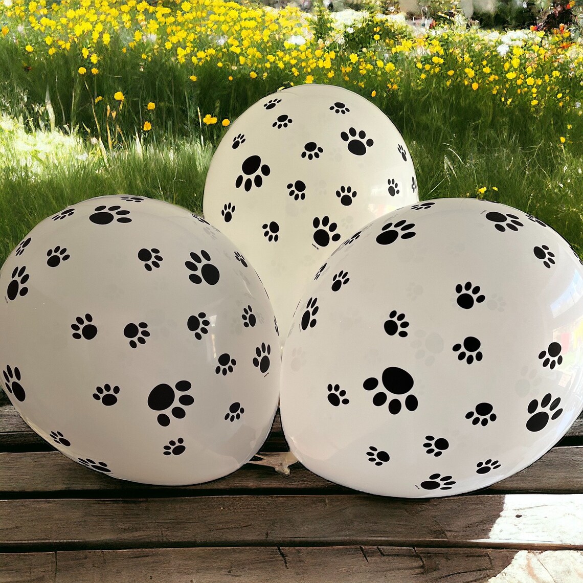 11" Paw Print Balloons Birthday Party Decorations, Dog Cat Pet Animal ...