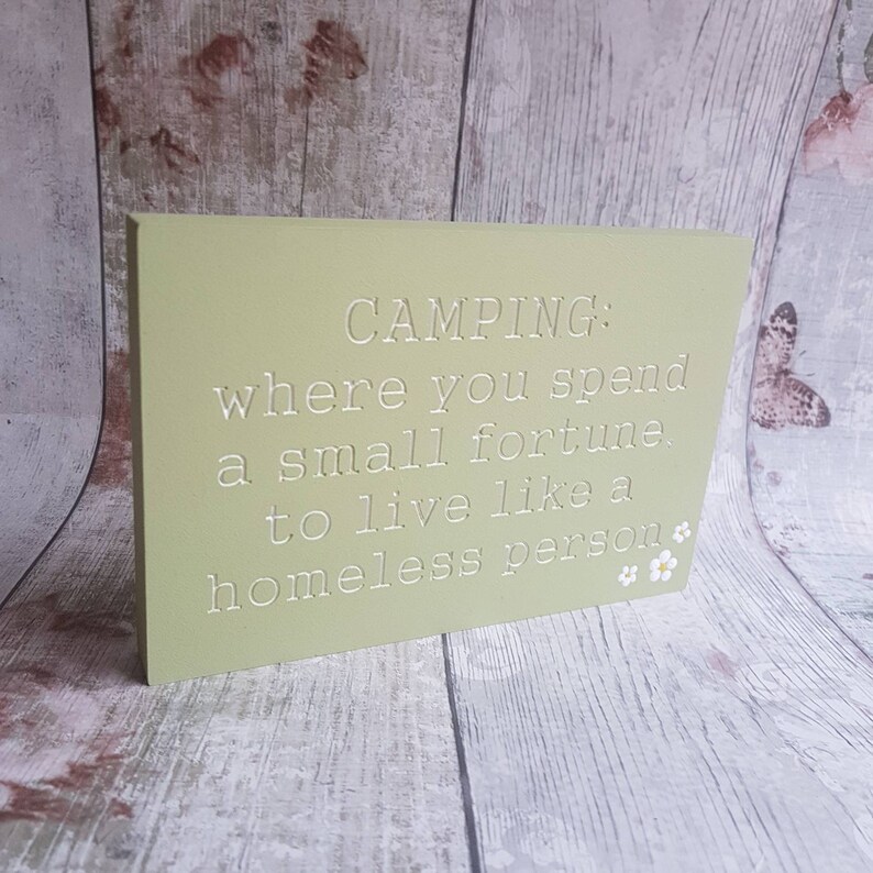 Camping Signs Holiday Sign Happy Camper Caravan Signs - Etsy