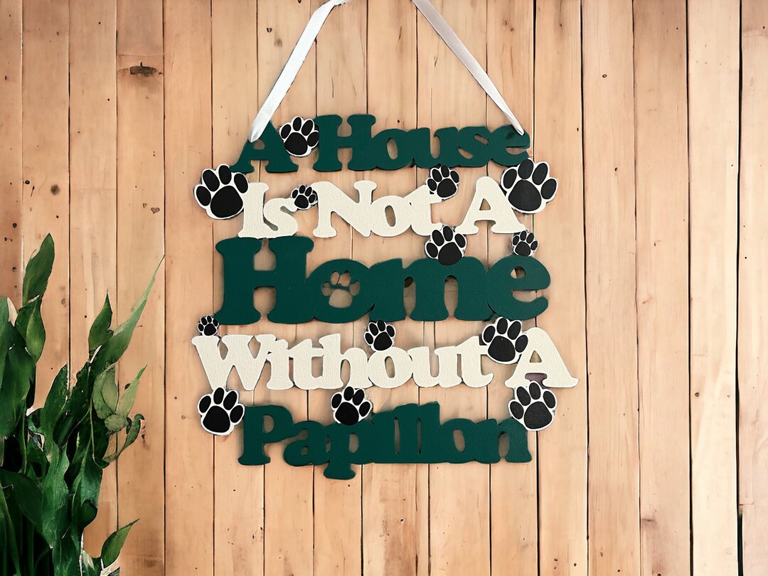 Papillon Wall Hanging Sign, Papillon Gifts, Christmas Gift for Dog ...