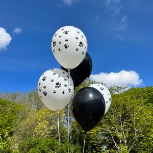 11" Paw Print Balloons Birthday Party Decorations, Dog Cat Pet Animal ...
