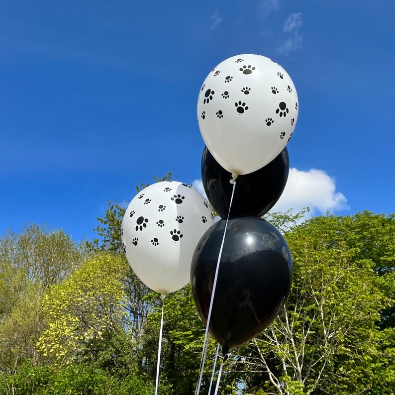11" Paw Print Balloons Birthday Party Decorations, Dog Cat Pet Animal ...