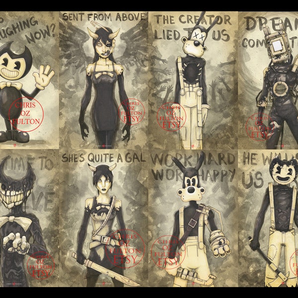 Bendy Posters - Etsy