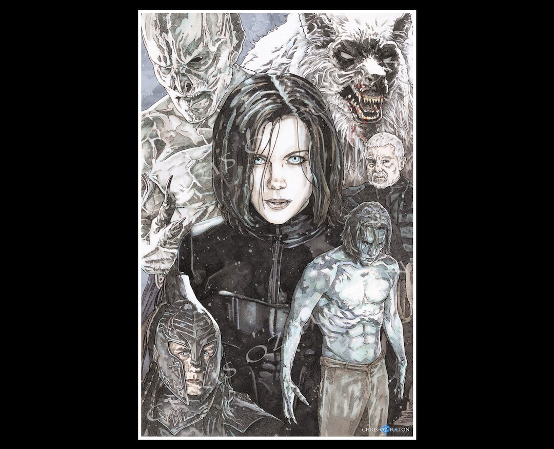 Underworld Evolution Horror Movie Poster Art Print Signed by Chris Oz ...