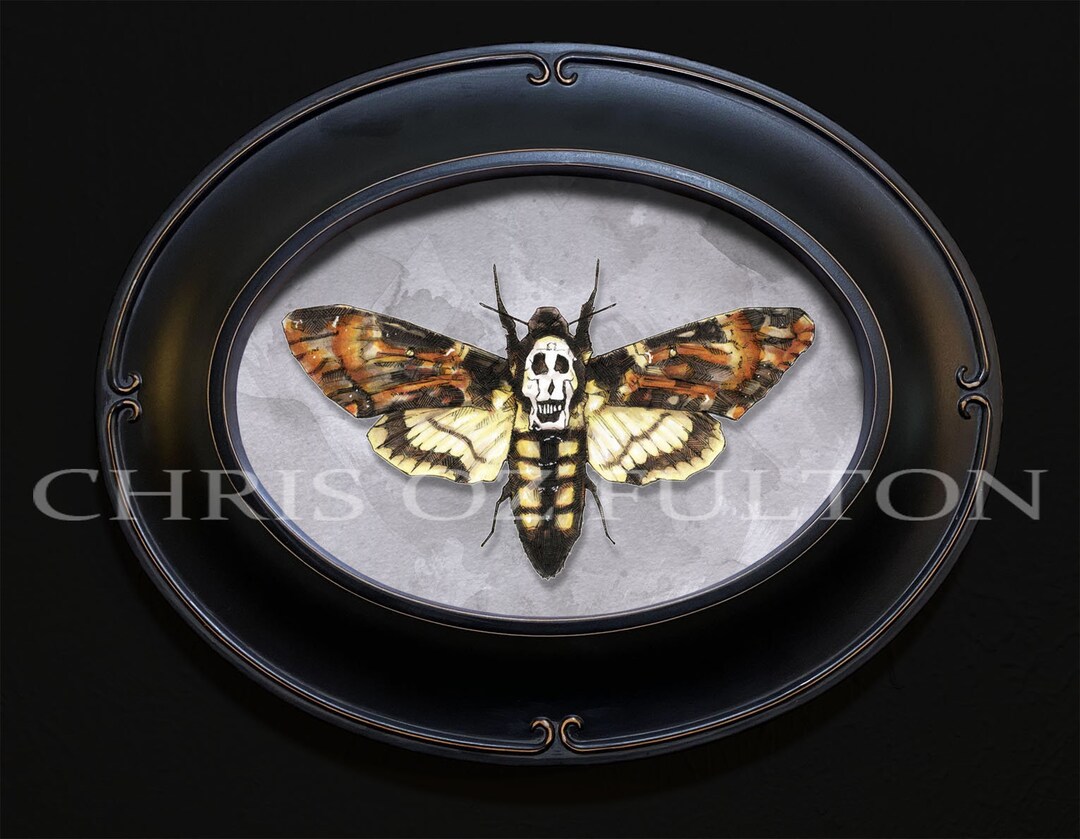 Silence of the Lambs Death Head Moth Hannibal Framed Art Print by ...